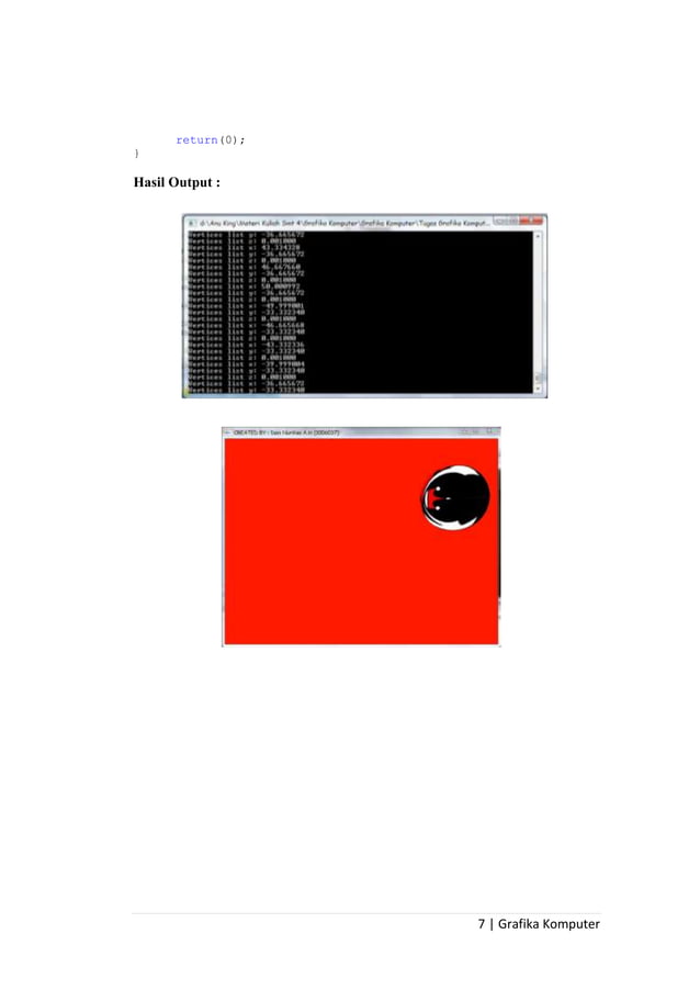 Laporan Tugas Grafika Komputer bangun 2 dimensi Code Block | DOCX