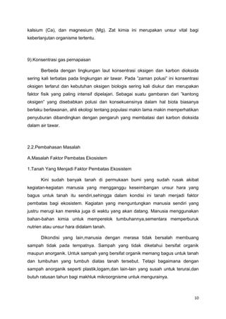 faktor pembatas ekosistem | DOCX