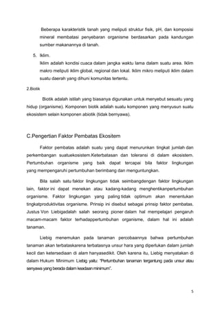 faktor pembatas ekosistem | DOCX