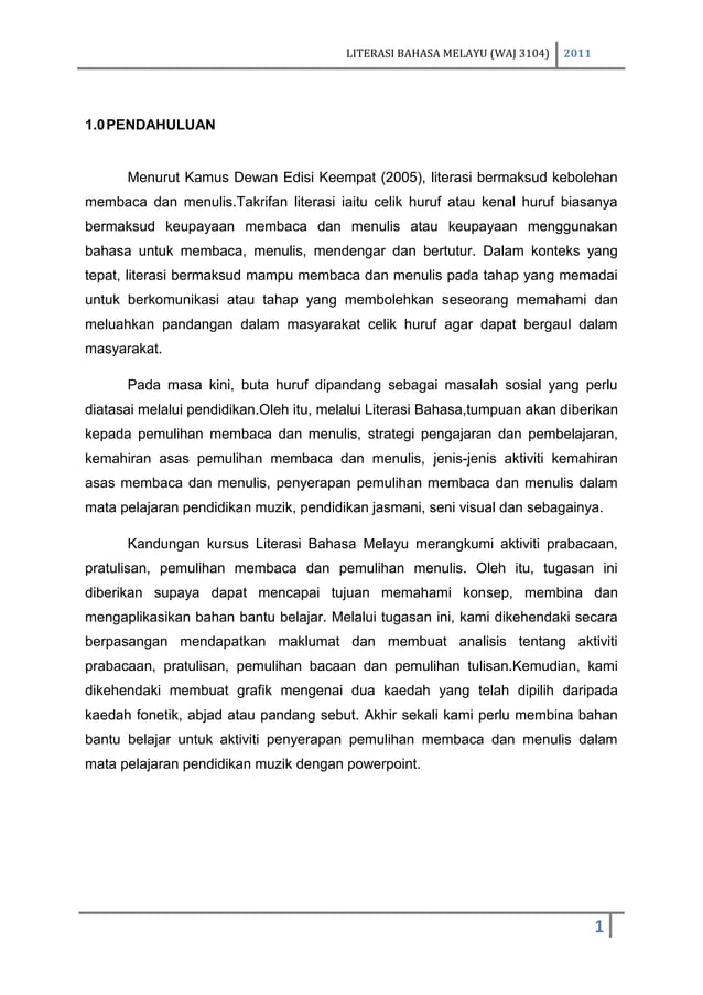 TUGASAN LITERASI BAHASA | DOCX