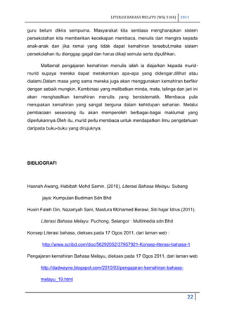 TUGASAN LITERASI BAHASA | DOCX