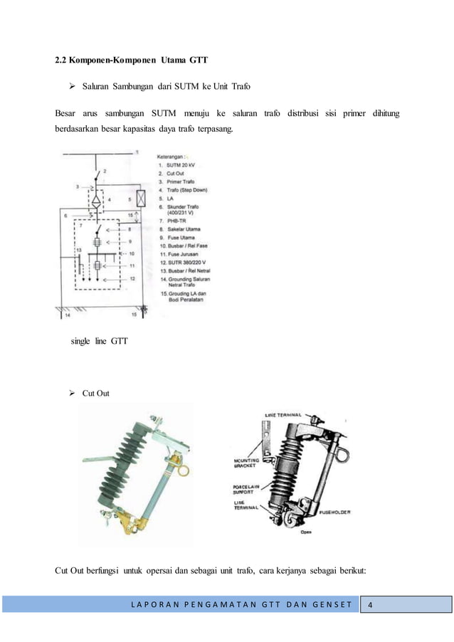 Maintenance and Repair "Genset and Transformers" | DOCX