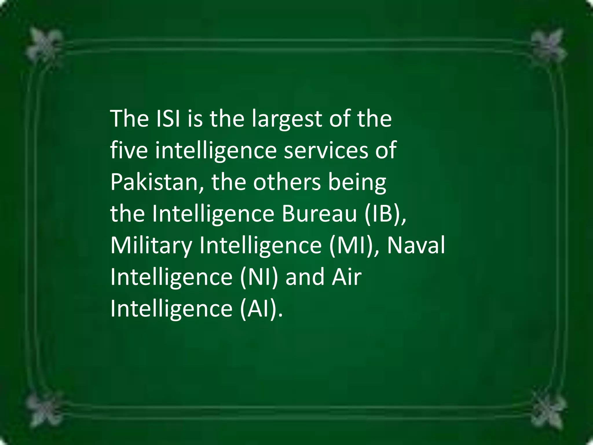 Inter Services Intelligence | PPTX