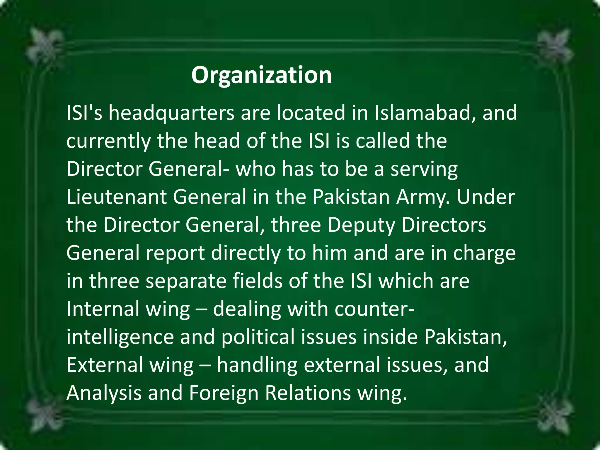 Inter Services Intelligence | PPTX