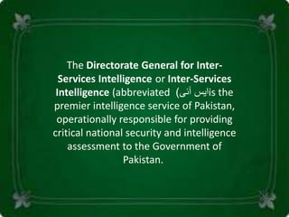 Inter Services Intelligence | PPTX
