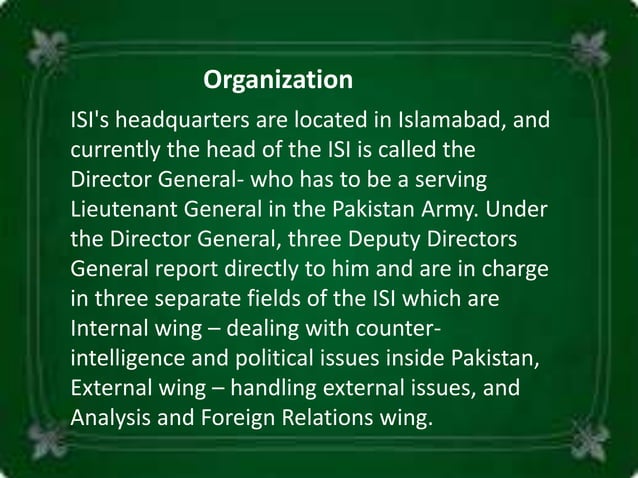 Inter Services Intelligence | PPTX