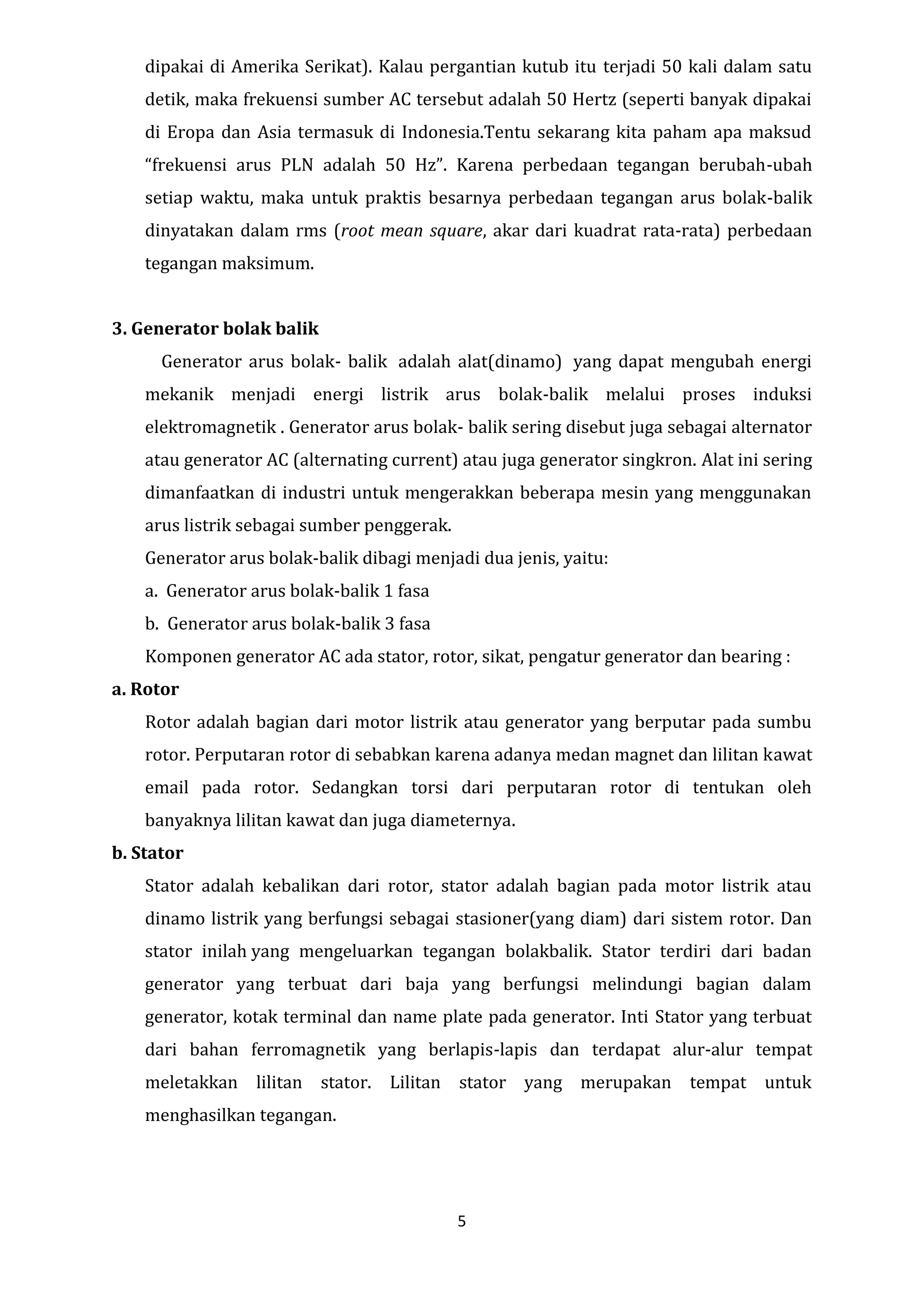 MAKALAH ARUS AC DAN ARUS DC | PDF