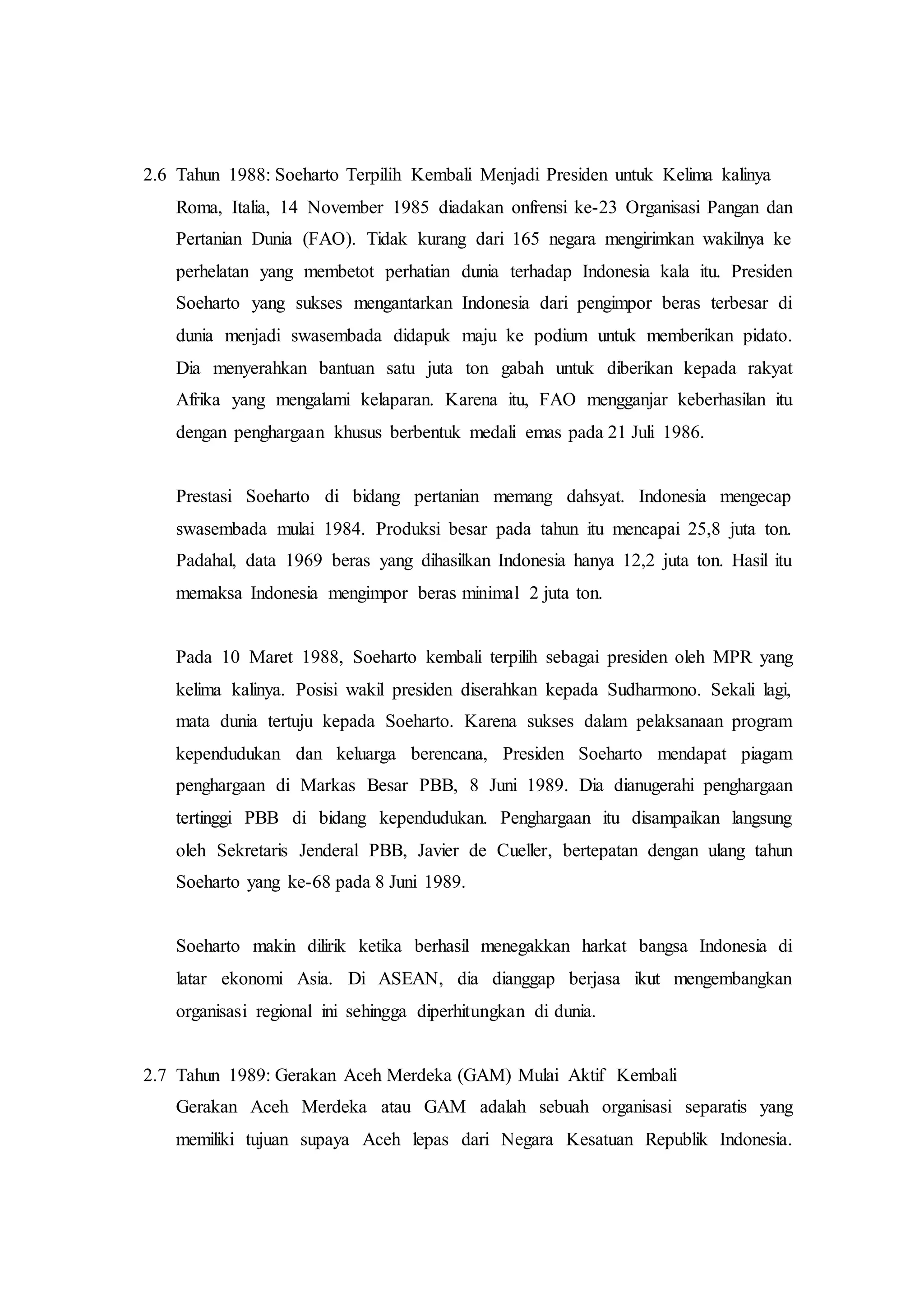 Peristiwa Bersejarah Di Indonesia Tahun 1980-an (Makalah) | DOCX