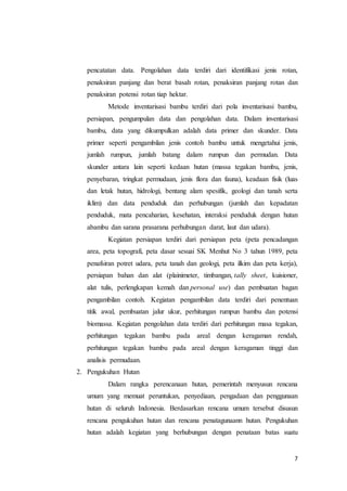 laporan perencanaan kehutanan | DOCX