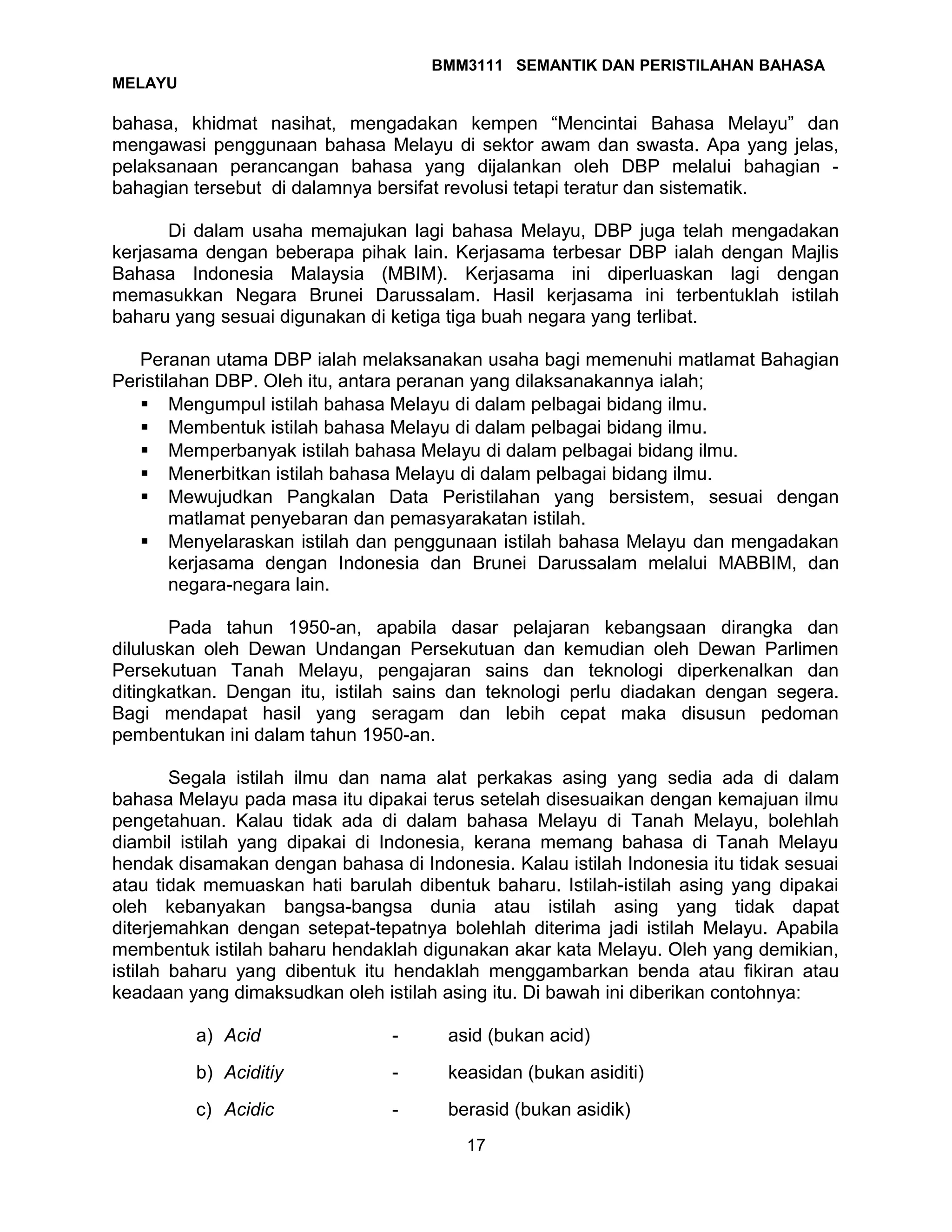 Isi pelajaran-semantik-dan-peristilhan-bahasa-melayu-psgr-bmm3111-1 | DOC