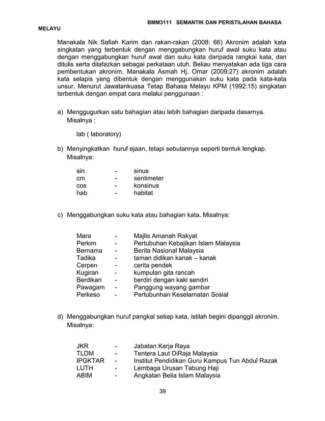 Isi pelajaran-semantik-dan-peristilhan-bahasa-melayu-psgr-bmm3111-1 | DOC