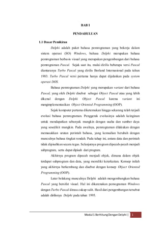 Laporan Praktikum Algoritma Pemrograman Modul I | PDF