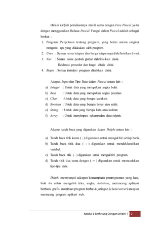 Laporan Praktikum Algoritma Pemrograman Modul I | PDF