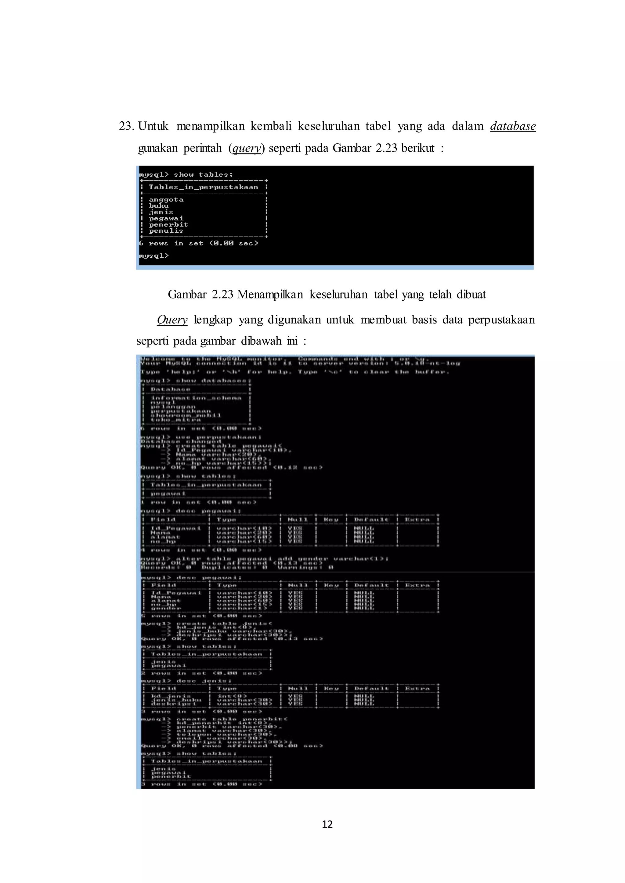 Laporan Praktikum Basis Data Modul I-Membangun Database SQL Pada MYSQL ...