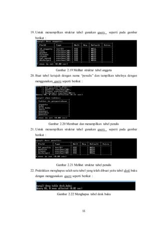 Laporan Praktikum Basis Data Modul I-Membangun Database SQL Pada MYSQL ...