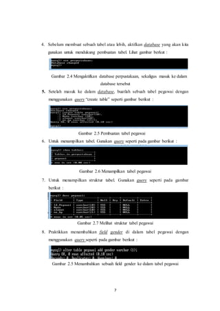 Laporan Praktikum Basis Data Modul I-Membangun Database SQL Pada MYSQL ...