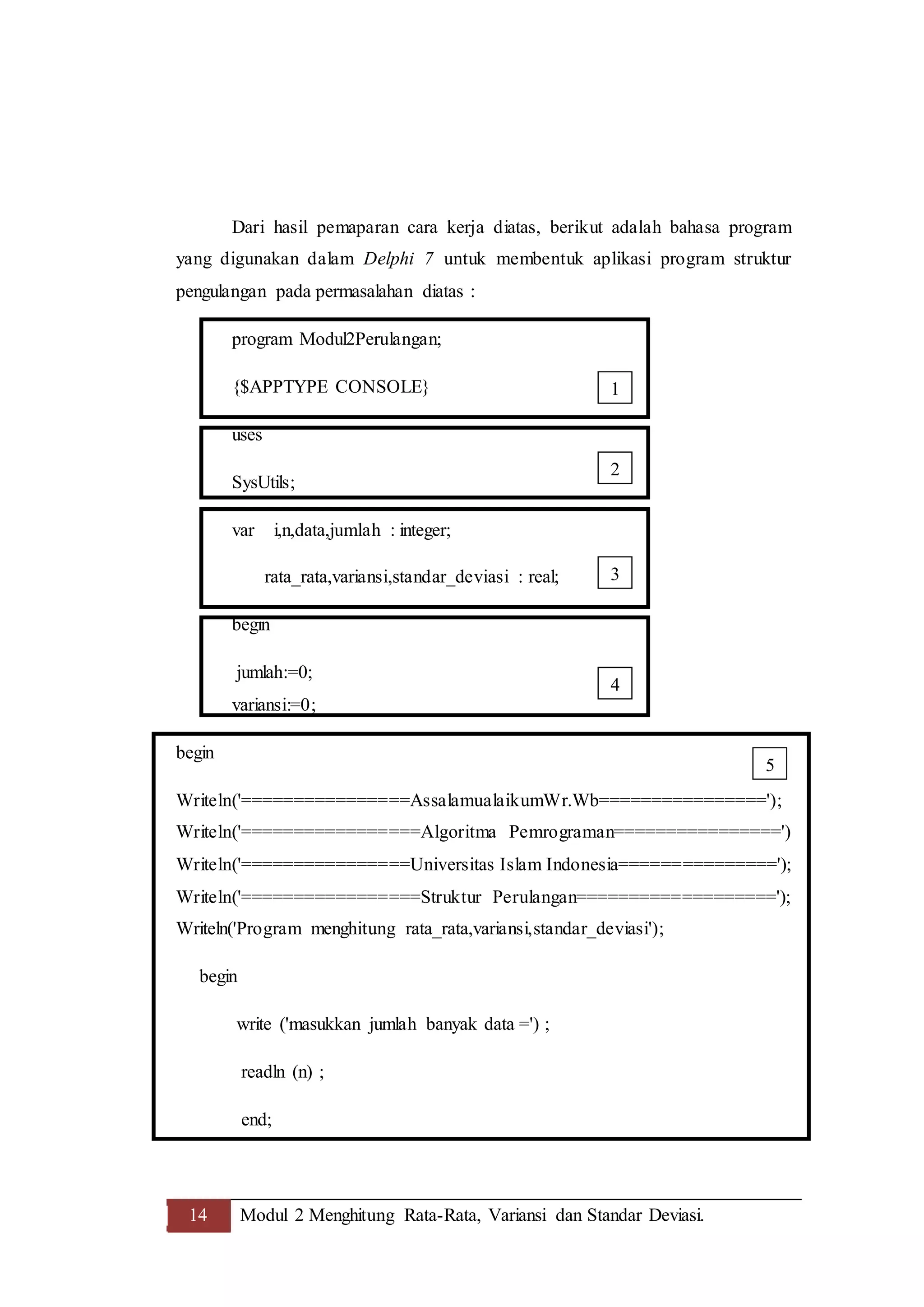 Laporan Praktikum Algoritma Pemrograman Modul II | DOCX