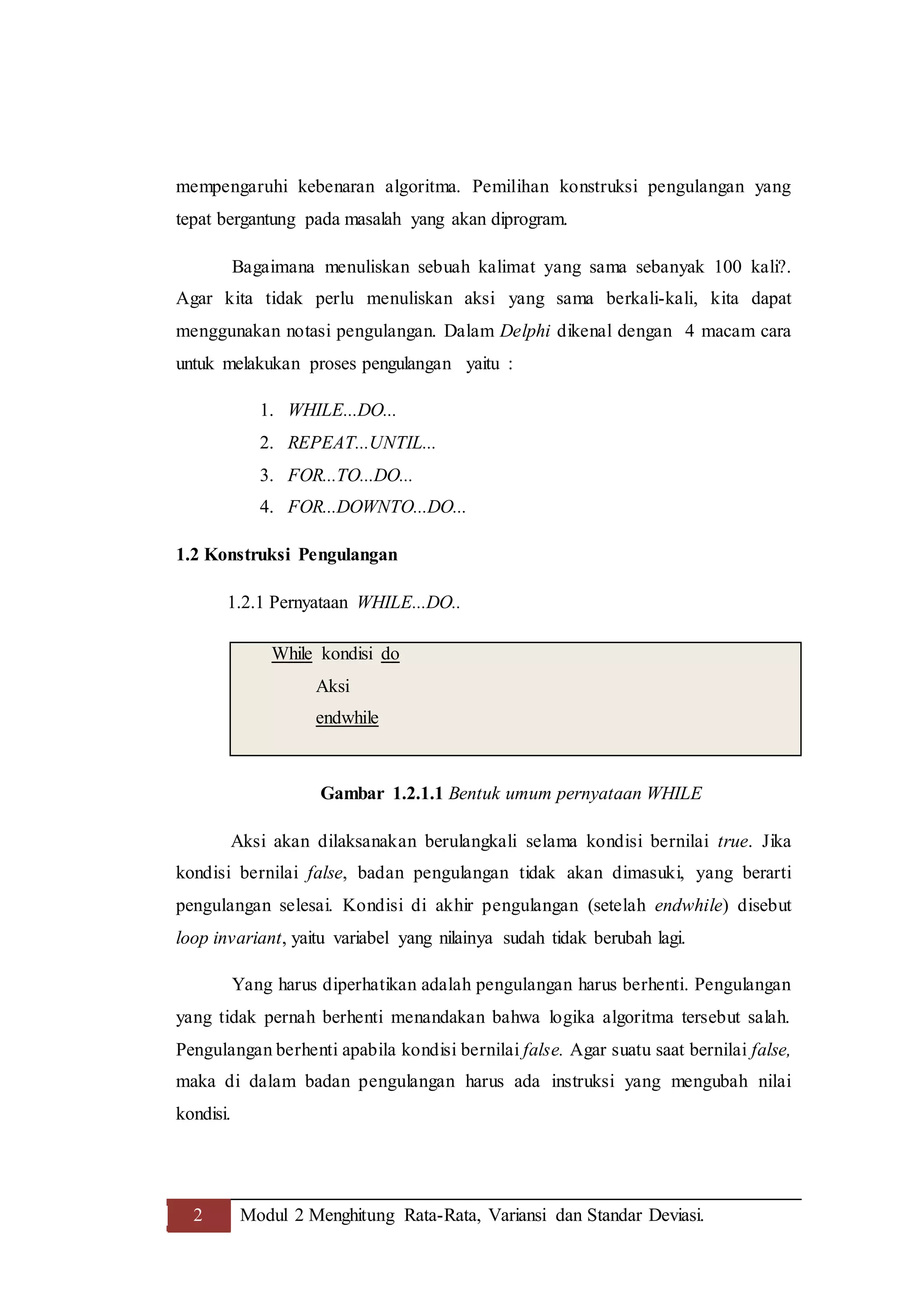 Laporan Praktikum Algoritma Pemrograman Modul II | DOCX