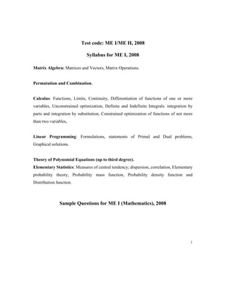 ISI MSQE Entrance Question Paper (2008) | PDF | Business Accounting ...