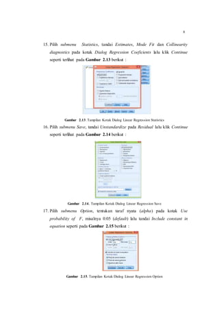 Laporan Praktikum Analisis Regresi Terapan Modul III-Regresi Linear Berganda | DOCX