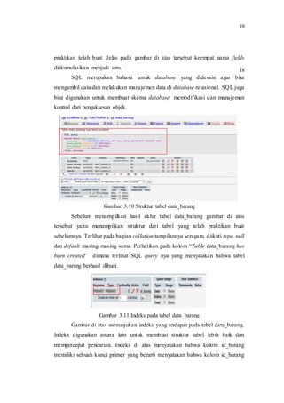 Laporan Praktikum Basis Data Modul IV-Membuat Database Pada PHPMYADMIN | DOCX