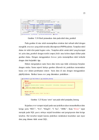 Laporan Praktikum Basis Data Modul IV-Membuat Database Pada PHPMYADMIN | DOCX