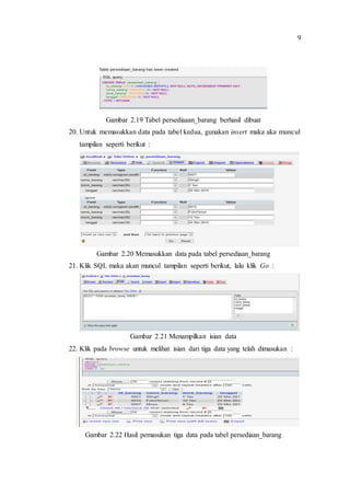 Laporan Praktikum Basis Data Modul IV-Membuat Database Pada PHPMYADMIN | DOCX