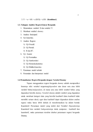 Laporan Praktikum Analisis Regresi Terapan Modul IV-Variabel Dummy | DOCX