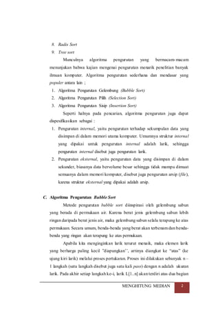 Laporan Praktikum Algoritma Pemrograman Modul V-Menghitung Median | PDF