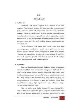 Laporan Praktikum Algoritma Pemrograman Modul VI-GUI | PDF