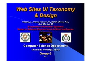 Web Sites UI Taxonomy & Design: An Analysis on Web Sites User's ...