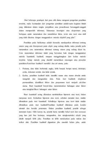 metodologi penelitian | PDF