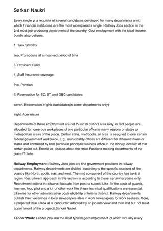 Sarkari Naukri | PDF