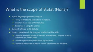 ISI Bachelor of Statistics (B. Stat) Information | PPTX