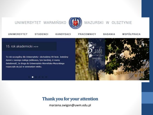 PersonalKnowledge&InformationBehaviour_students_Marzena Swigon_ ISIC ...