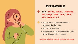 Isichasiso - Adjective, Relatives and Possessives | PPTX