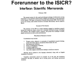 History of the International Society for Interferon & Cytokine Research ...