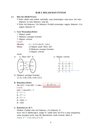 Himpunan, Relasi & Fungsi, dan Logika Matematika | DOCX