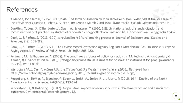 Continuous Policy Formation and the Migratory Bird Treaty Act | PPT