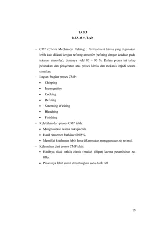 makalah Chemi-Mechanical pulping | DOCX