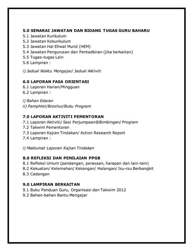 Isi kandungan fail ppgb | DOCX