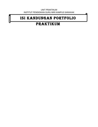 Isi kandungan portfolio praktikum | DOC