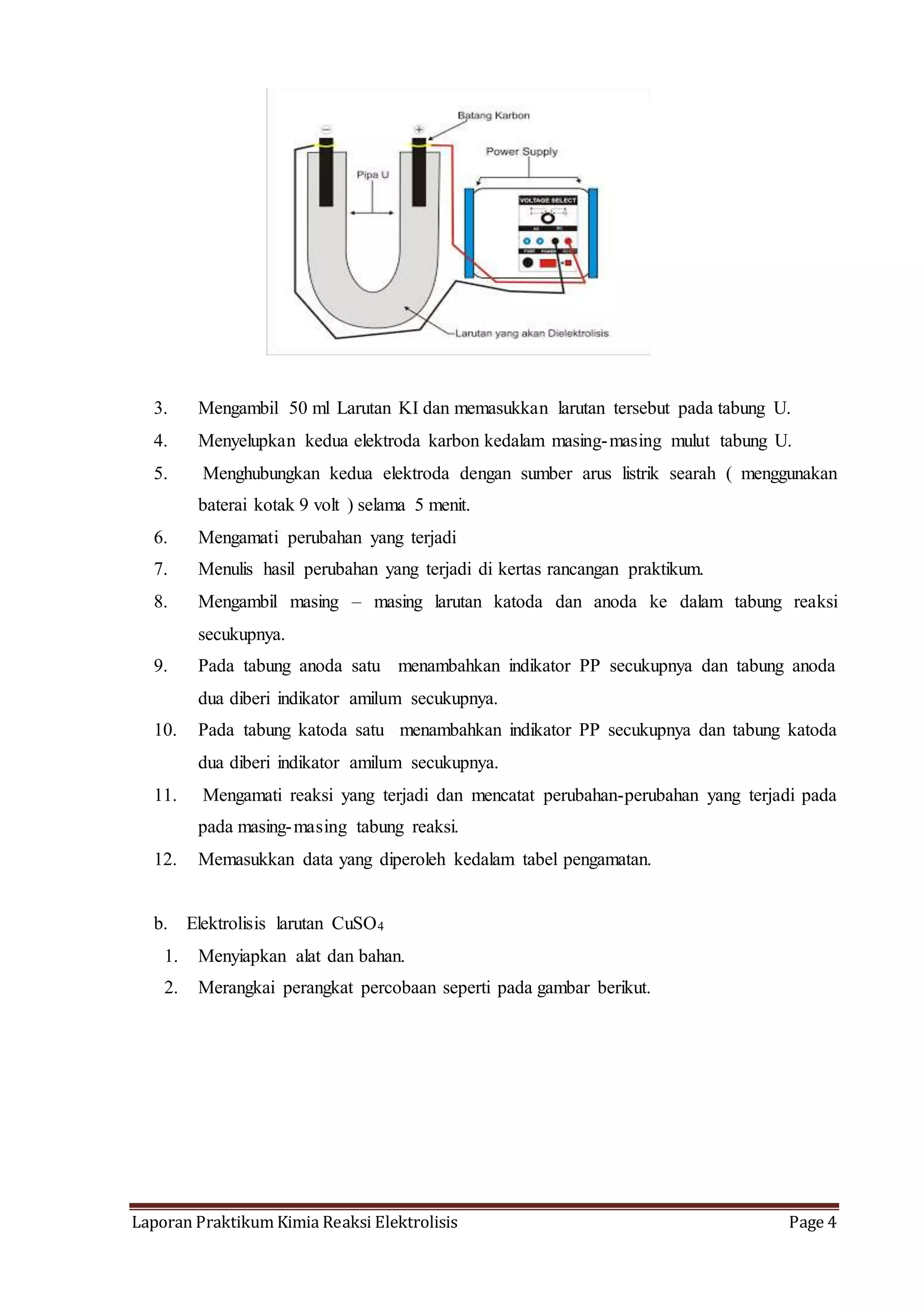 laporan kimia elektrolisis | DOCX