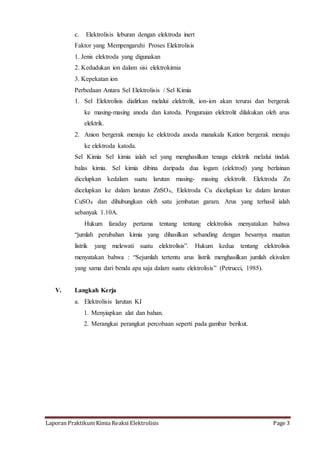 laporan kimia elektrolisis | DOCX