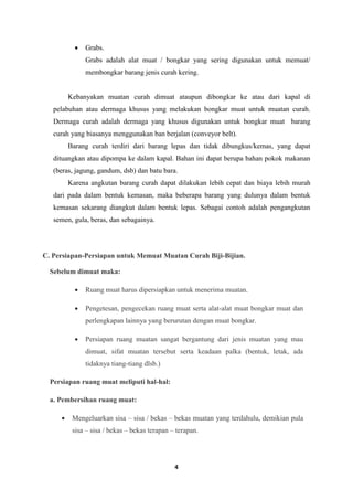 penanganan muatan curah biji-bijian ( bulk grain cargo) | DOCX