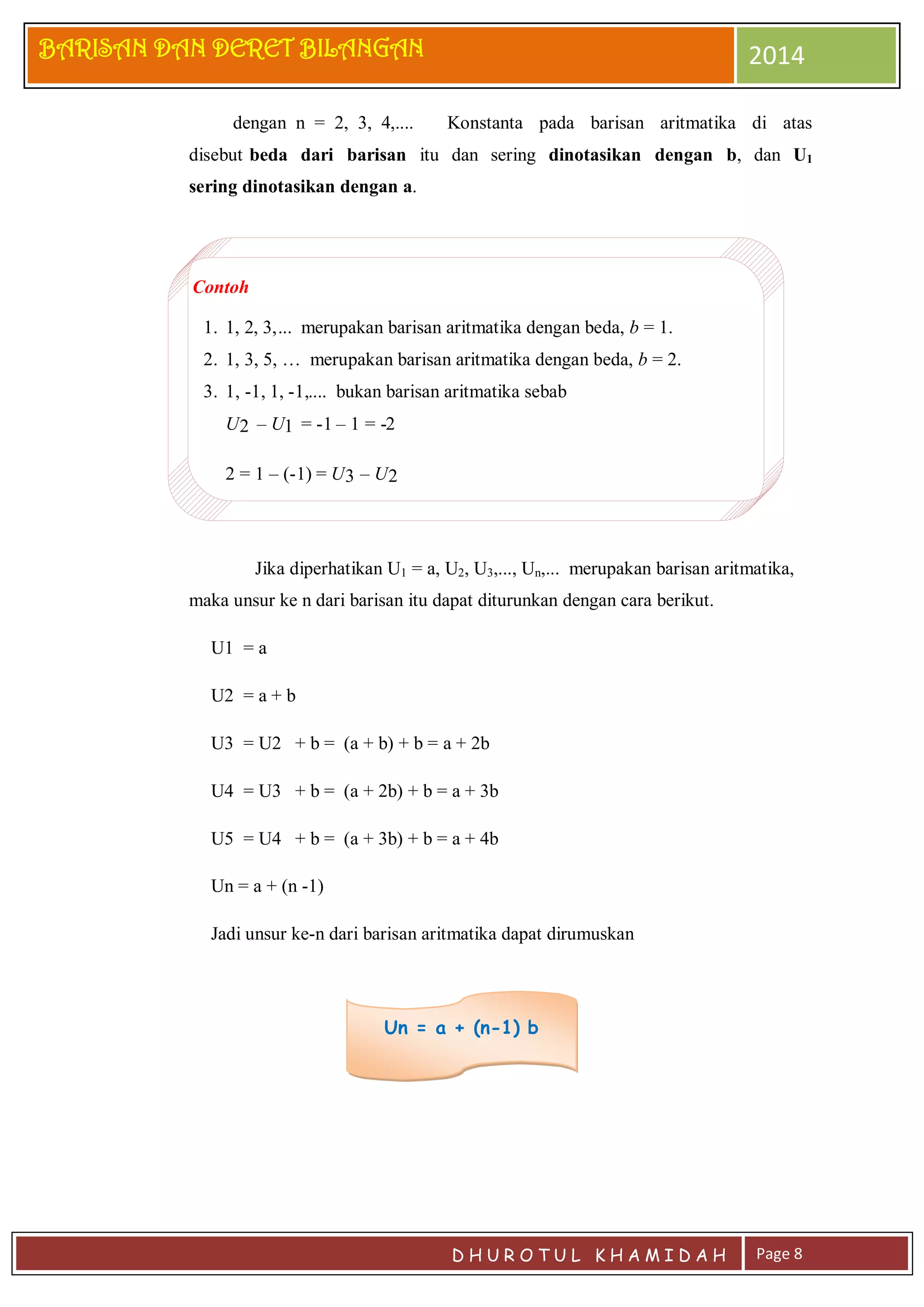 Modul matematika materi barisan dan deret | PDF