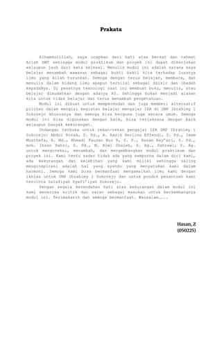 Modul Praktikum dan Proyek Ilmu Pengetahuan Alam SMP Ibrahimy 1 ...