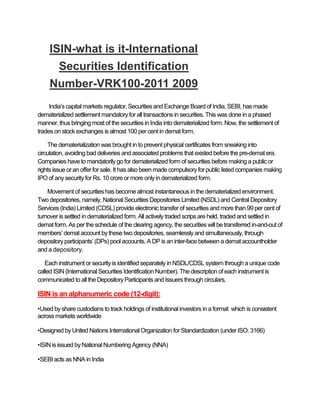 Isin what is it-international securities identification number | PDF