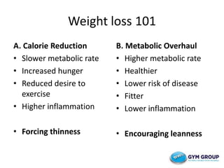The "Calorie Reduction as Primary" Hypothesis | PPTX