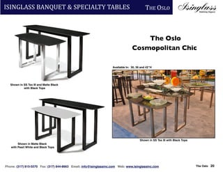 Isinglass banquet and specialty tables | PDF